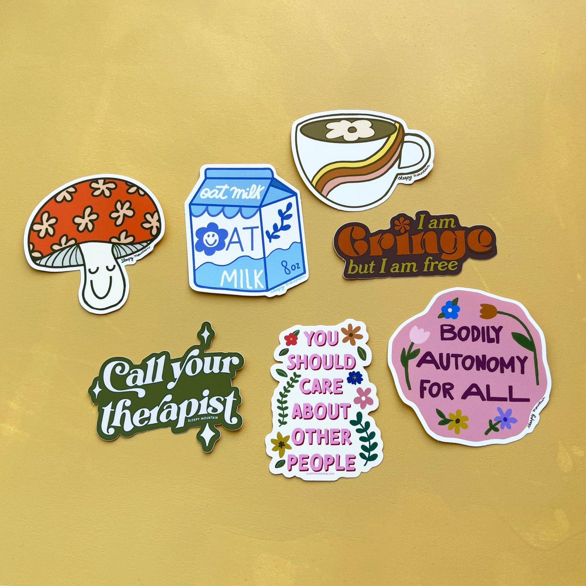 I am cringe but I am free Sticker | Sleepy Mountain