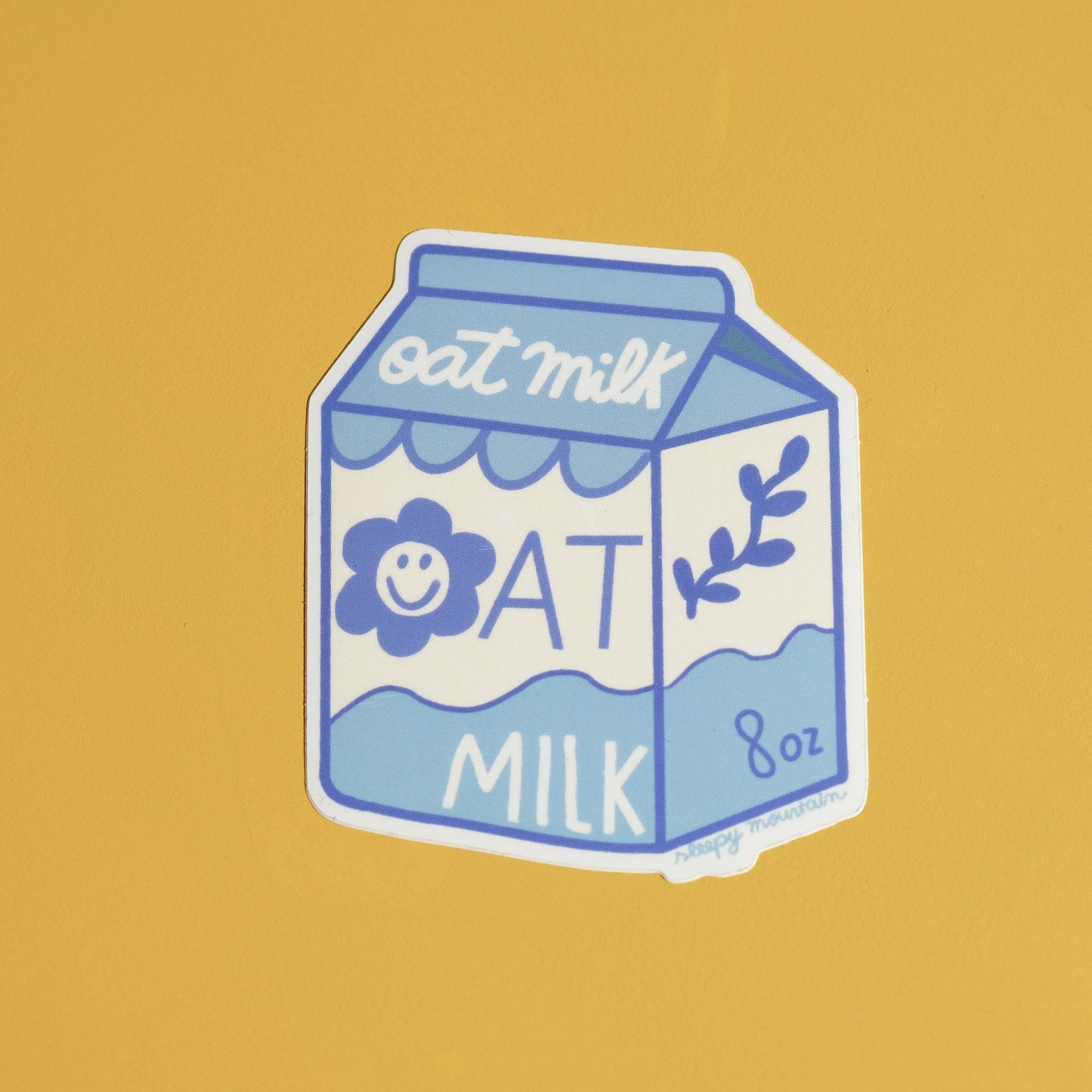 Oat Milk Carton Sticker | Sleepy Mountain