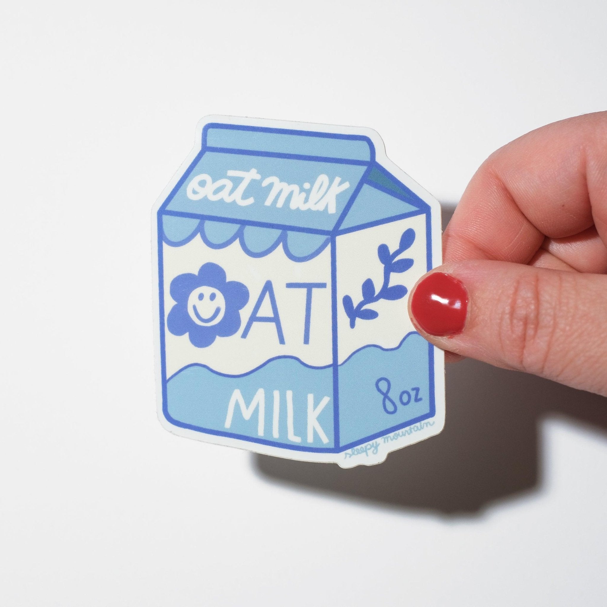 Oat Milk Carton Sticker | Sleepy Mountain