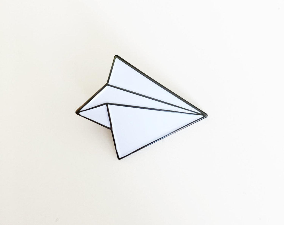 Paper Plane Enamel Pin | Sleepy Mountain
